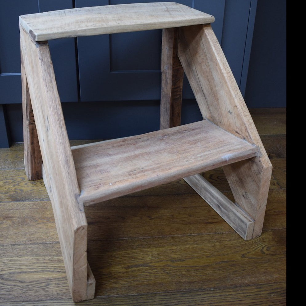 Reclaimed Boat Wood Step Stool– Little Cottage Loves